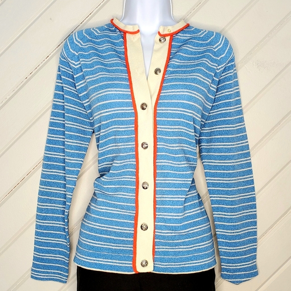 Talbots | Sweaters | Vintage 96 Talbots Traveler Striped Button ...